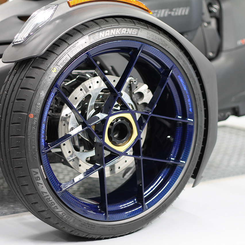 Rotobox Bullet Blue 17'' Carbon Wheels Set Upgrade for Can-Am Ryker ...
